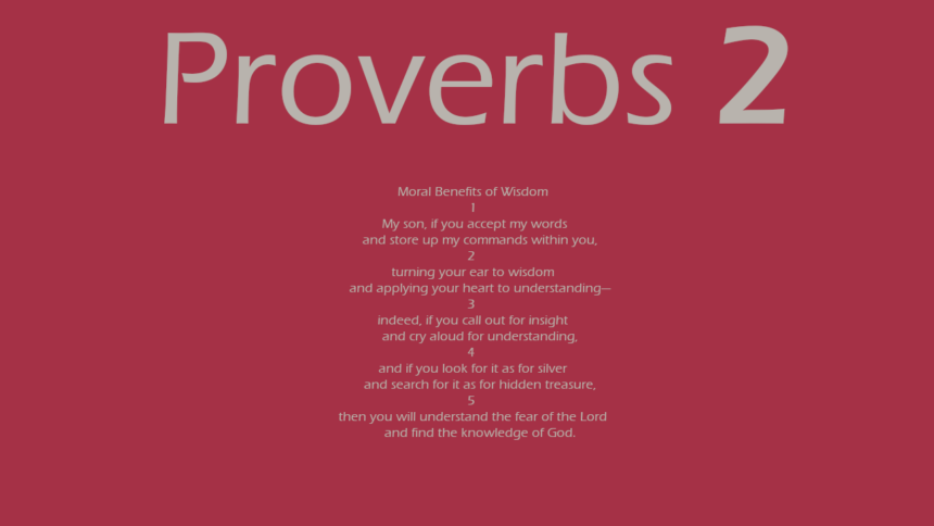 Proverbs 2 - NIV - St. Timothy's ACC